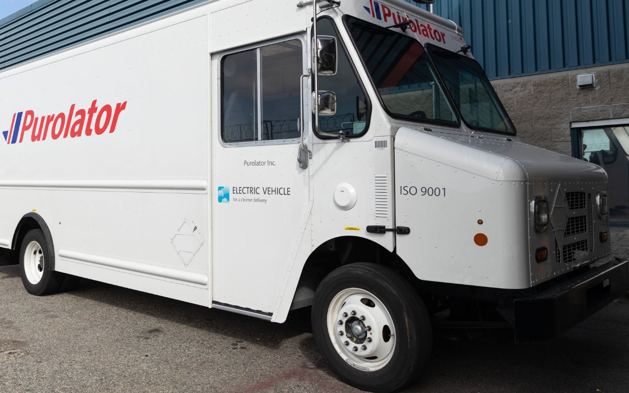 Purolator debuts five 18-foot, fully electric delivery trucks in Vancouver