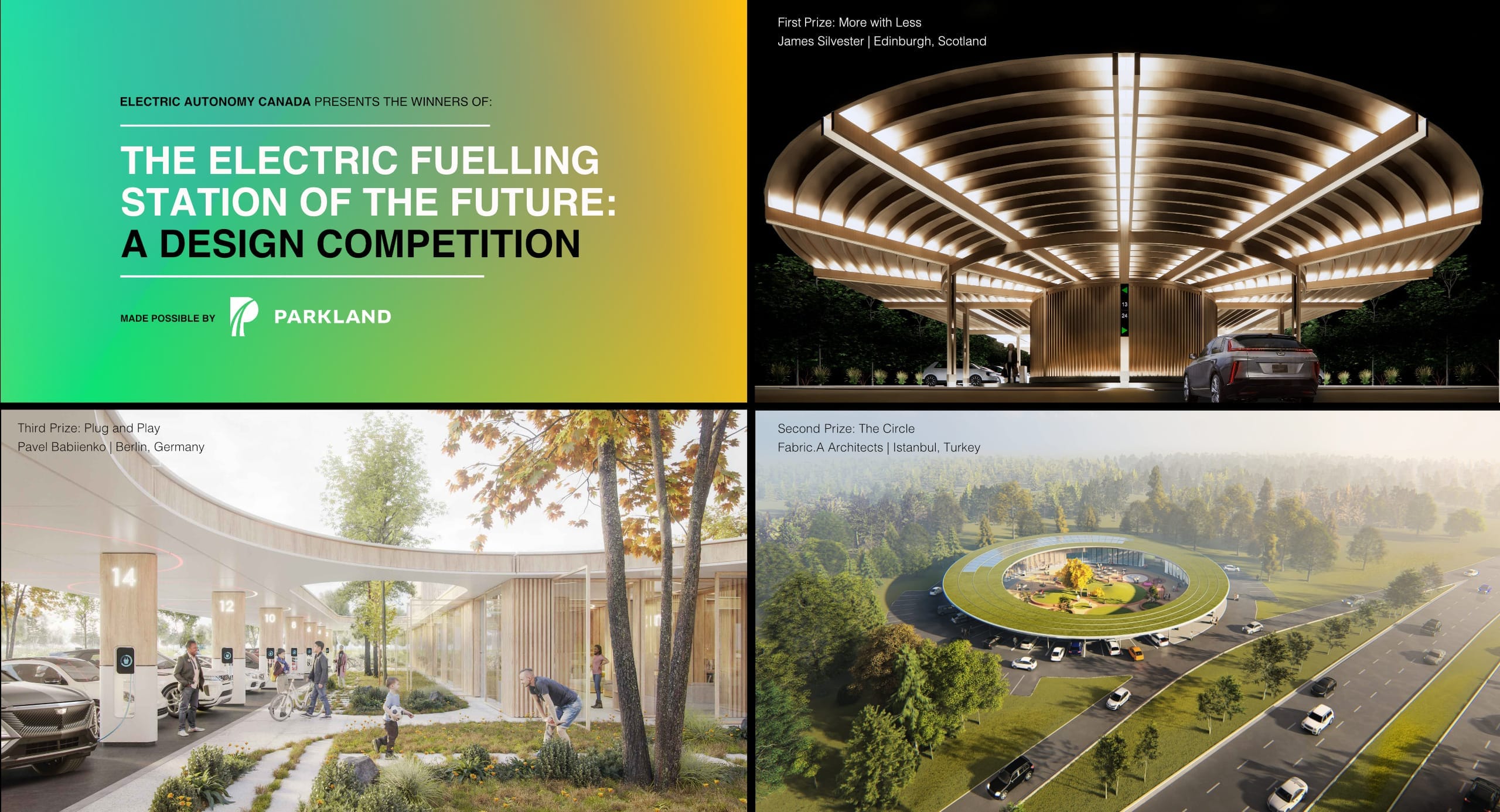 Announcing Canada's EV charging station design competition winners