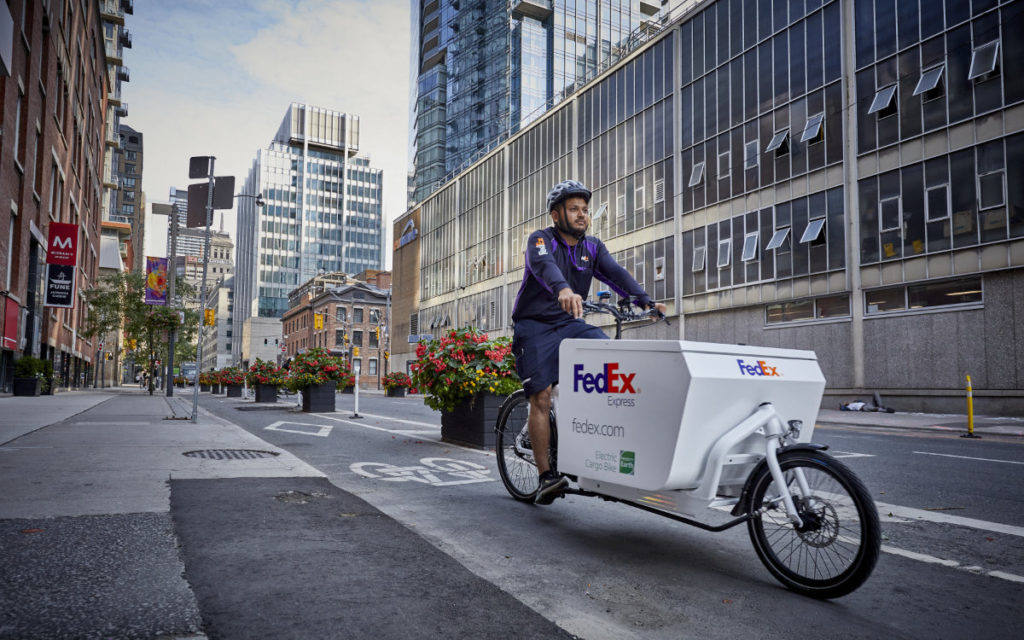 E-bikes, BrightDrop e-vans helping to decarbonize FedEx Express Canada