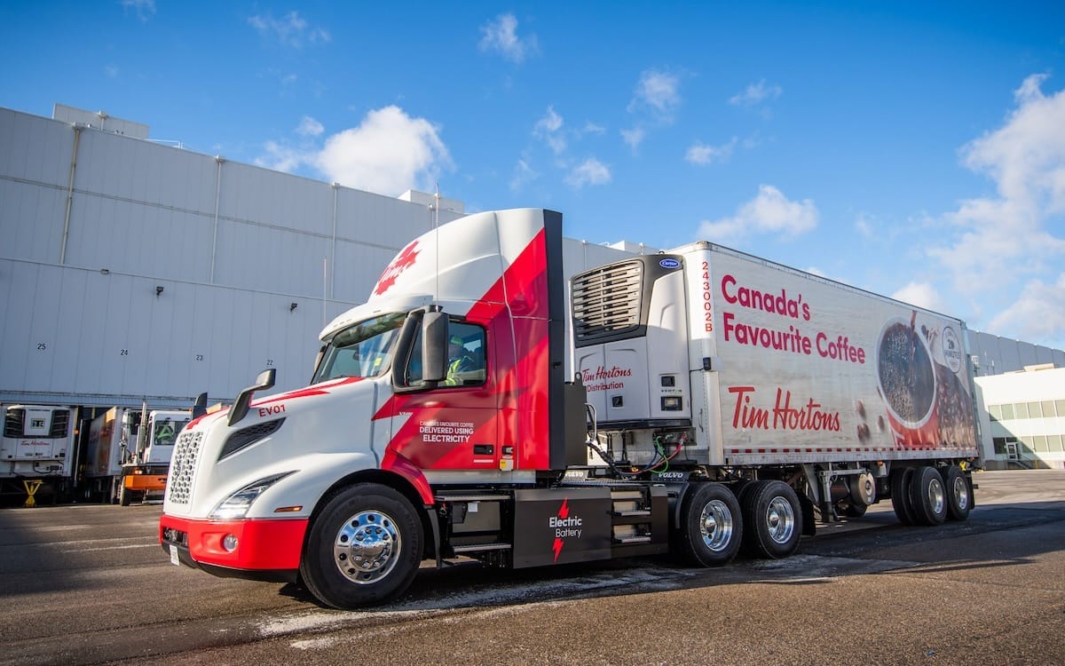 Tim Hortons puts its first electric trucks into service