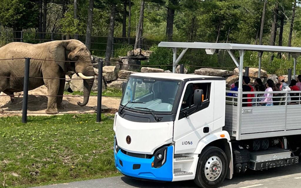 Quebec animal safari park adopts electric trucks this summer