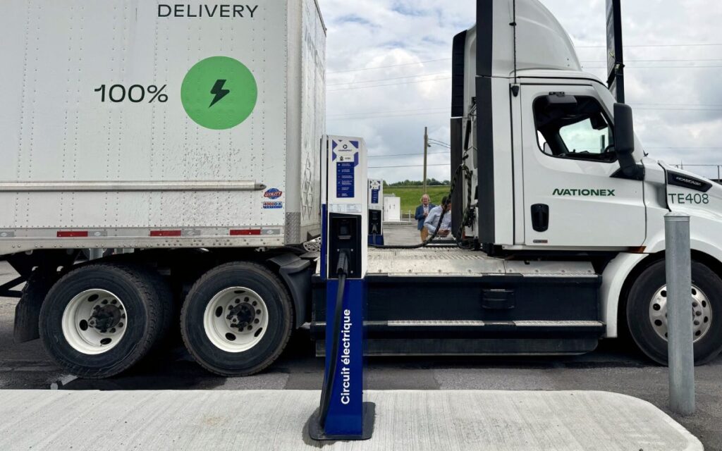 Public heavy-truck charger opens along major Quebec freight route